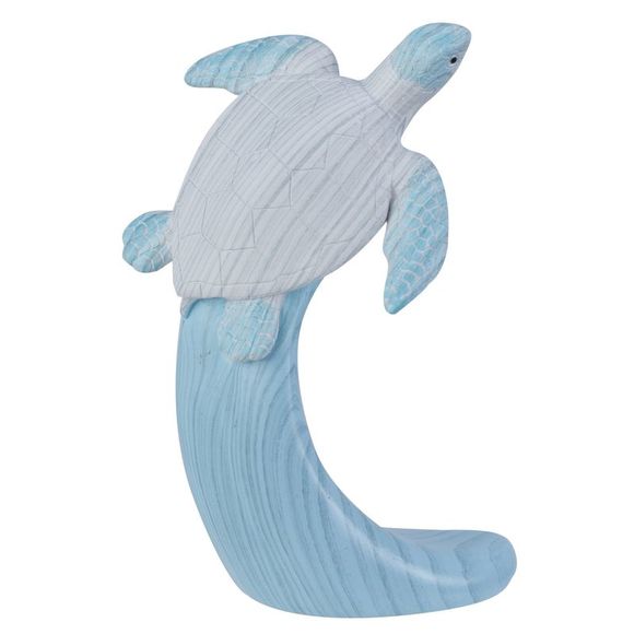 Beachcombers | Accents | Sea Turtle Riding Blue Wave Tier Tray Tabletop ...